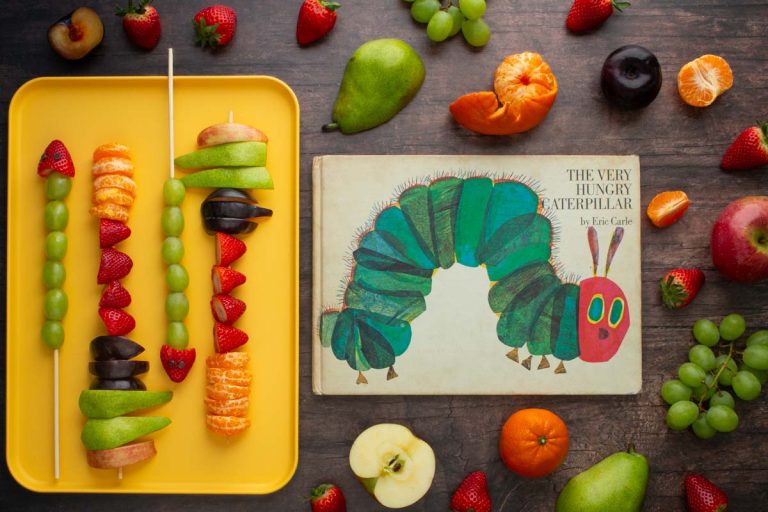Very Hungry Caterpillar Fruit Skewers - The Reader's Kitchen