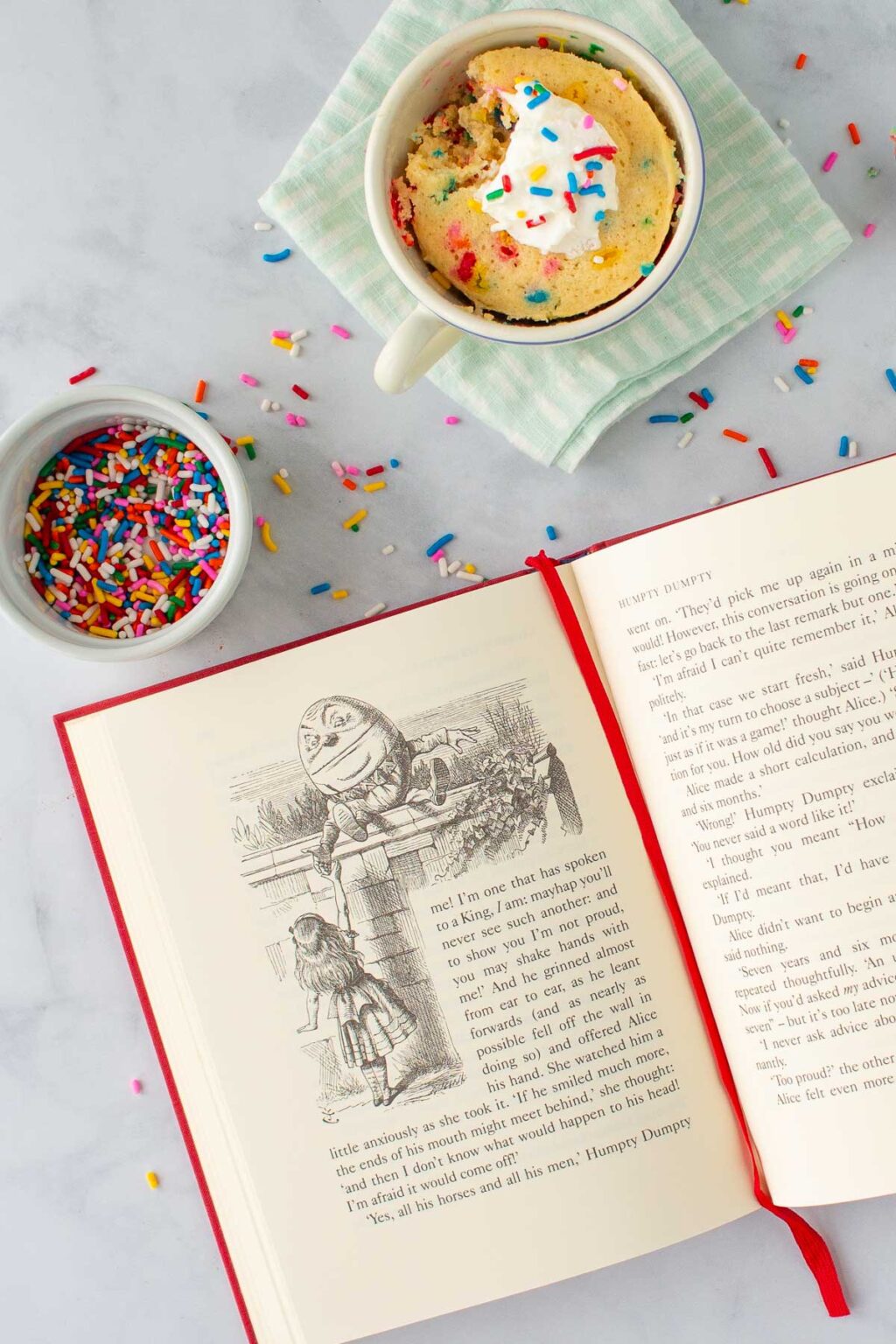 Unbirthday Mug Cake - The Reader's Kitchen